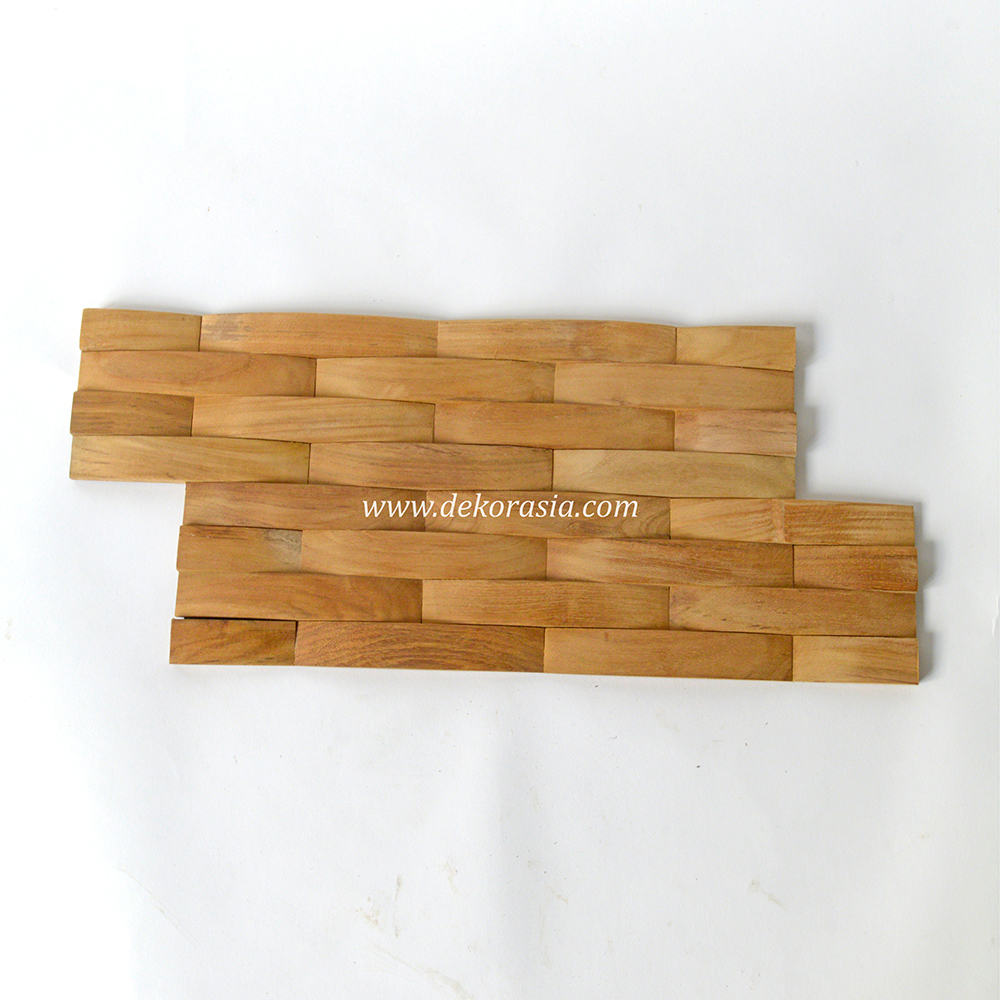Wall Cladding Wave Teak, Wood Wall Cladding for Decoration